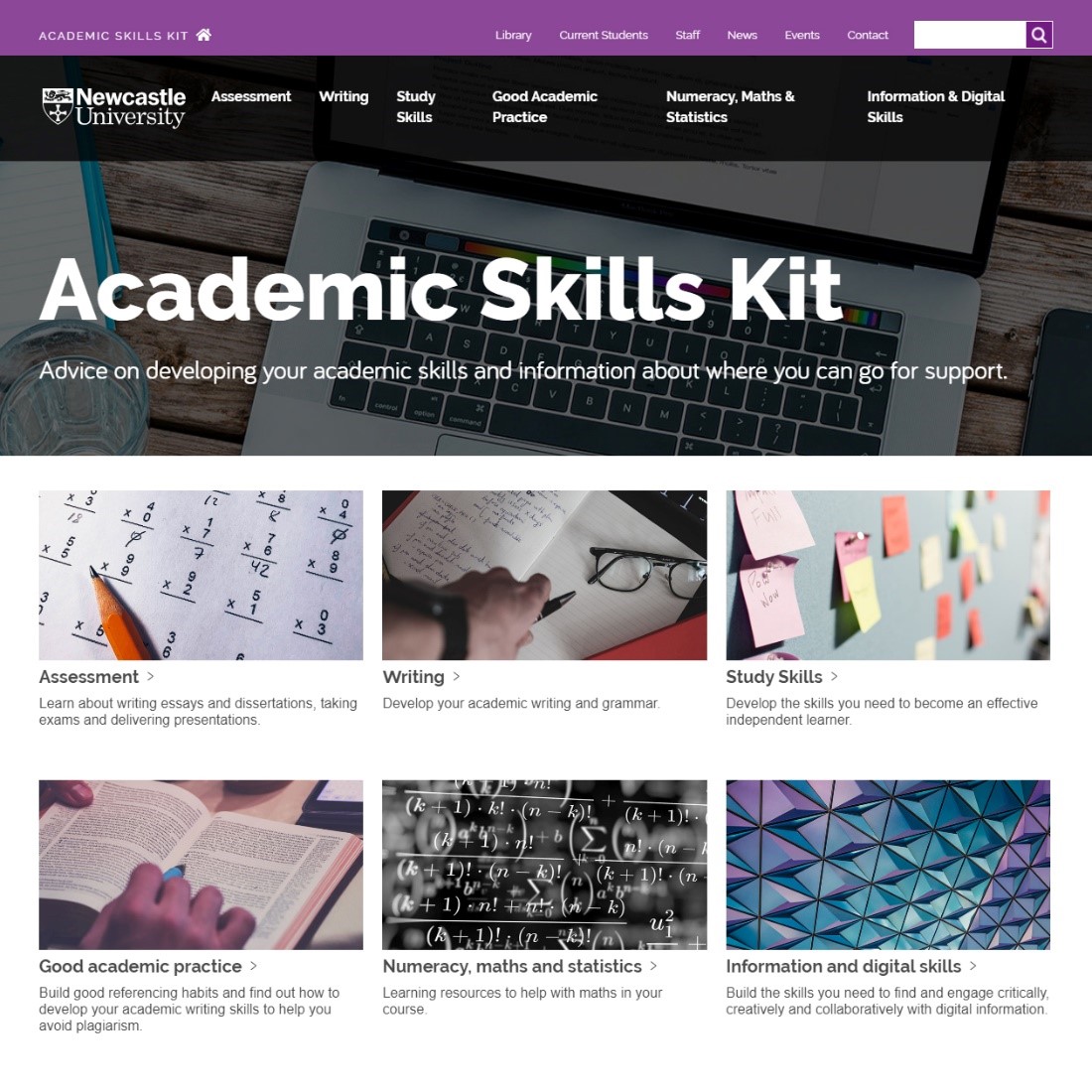 Announcing the new Academic Skills Kit website